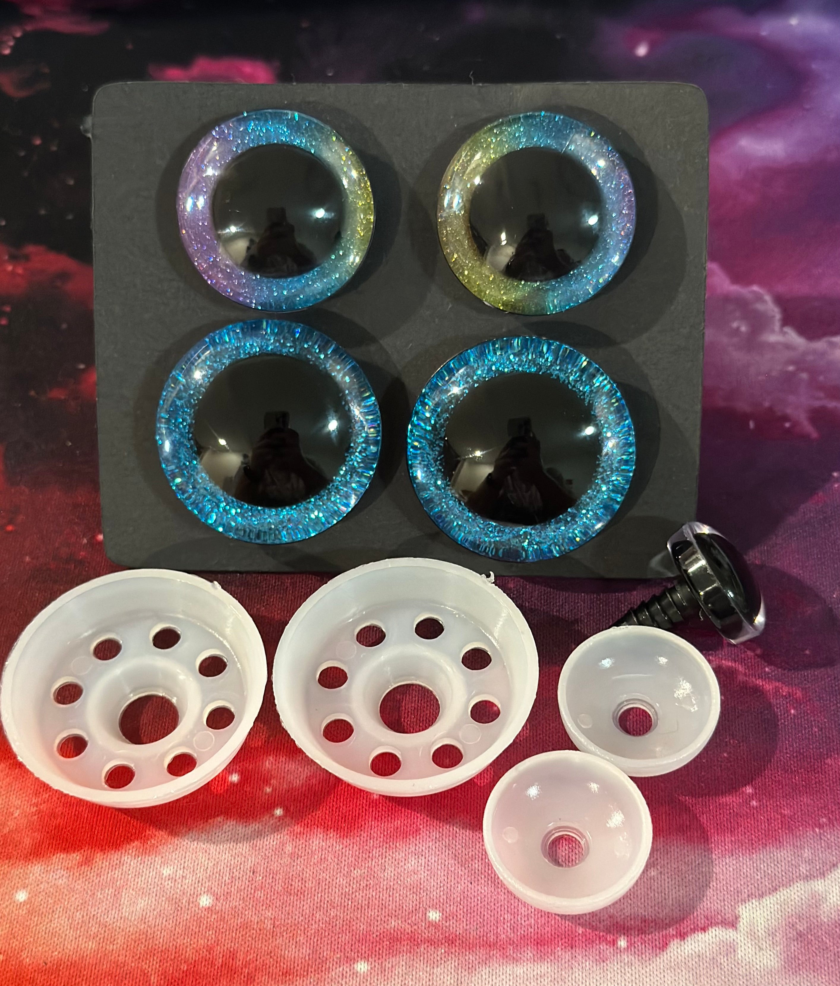 Centre Pupil Sinker safety eyes - Two Pairs in sizes 9mm-30mm - Glitte ...